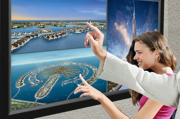 IR 10 Point Multi Touch Panel With USB Cable / 100MA Pure Glass ...